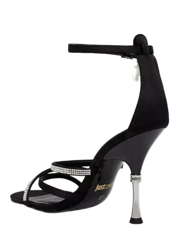 Just Cavalli Embellished Ankle Strap Sandals - Black