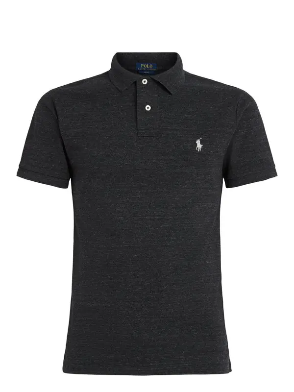 Polo Ralph Lauren Cotton Mesh Slim-fit Polo Shirt - Black