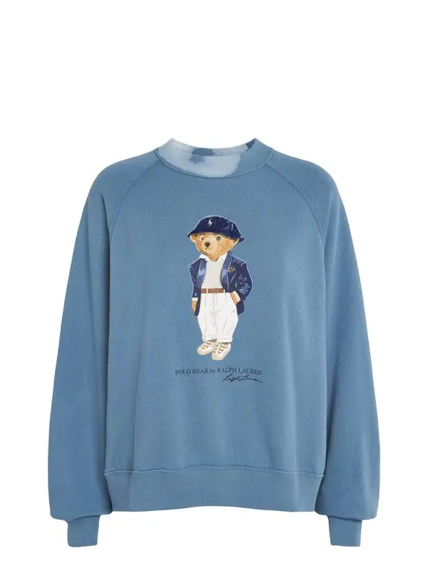 Polo Ralph Lauren Polo Bear Embroidered Fleece Sweatshirt - Blue