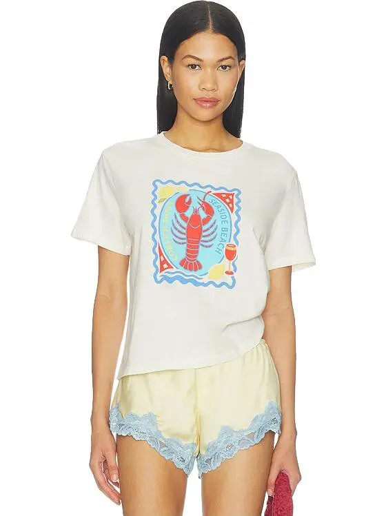 SUNNY SOMEWHERE Seaside Beach Shack Everyday Tee - White