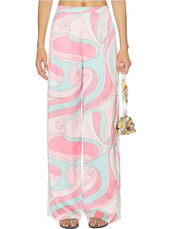 RUNAWAY THE LABEL Milani Relaxed Satin Pant - Multi