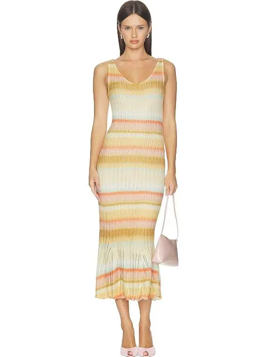 Cinq À Sept Edie Spaced Dyed Knit Dress - Multi