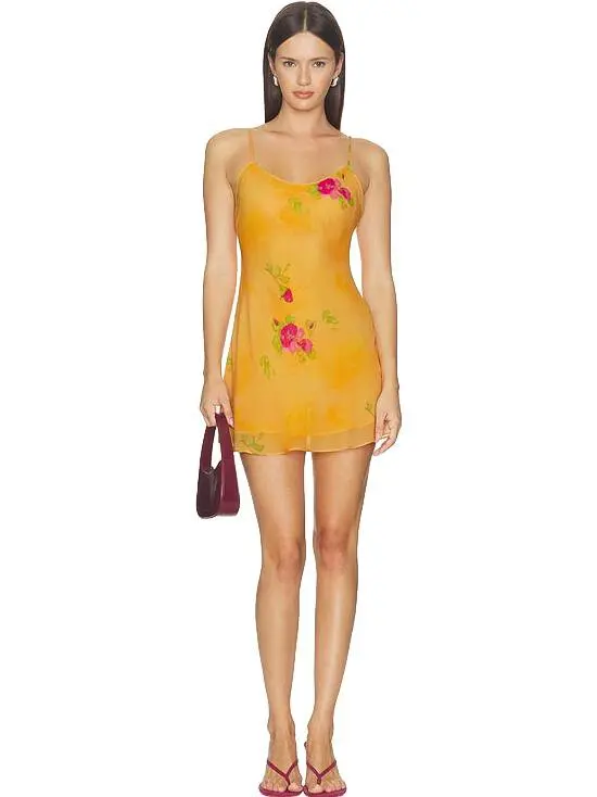 GUIZIO Danni Mini Dress - Orange
