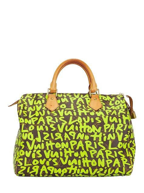 FWRD RENEW Louis Vuitton X Stephen Sprouse Monogram Graffiti Speedy 30 Handbag - Green