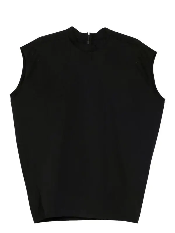 LESS Sculptural Crew-neck Vest - Black