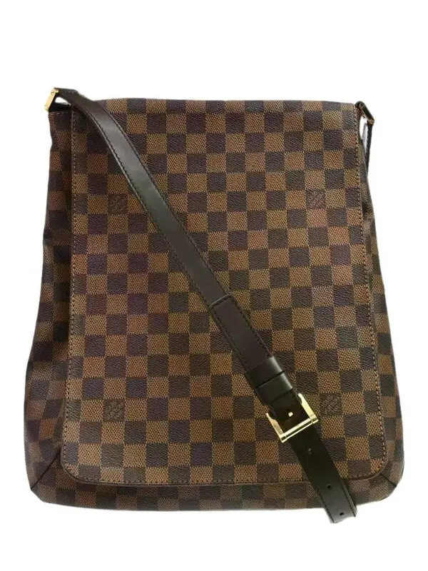 LOUIS VUITTON 2002 Damier Musette Shoulder Bag - Brown