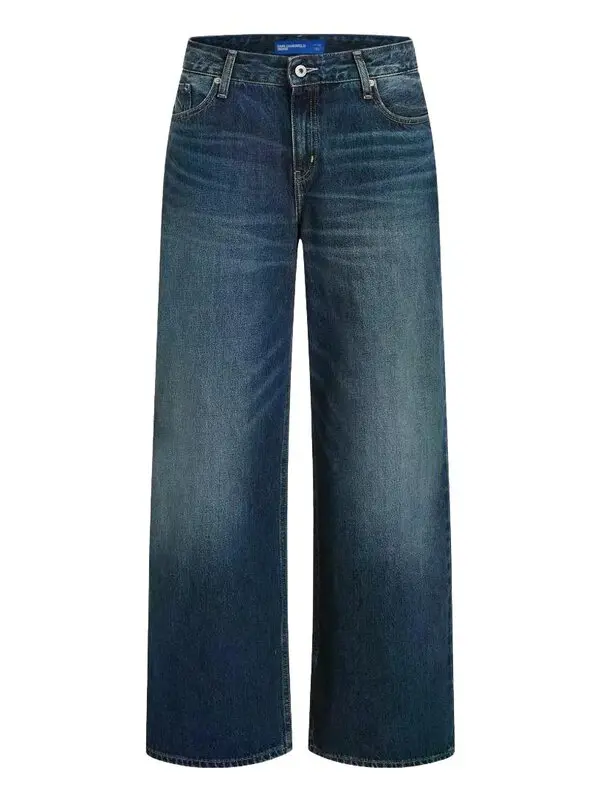 Karl Lagerfeld Low-rise Wide-leg Jeans - Blue
