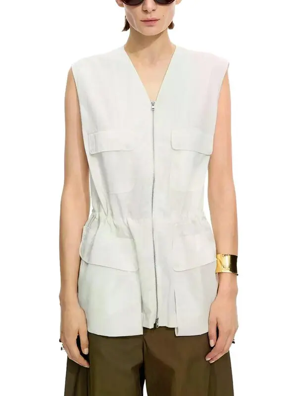JNBY Cargo Pocket Poplin Vest - Neutrals
