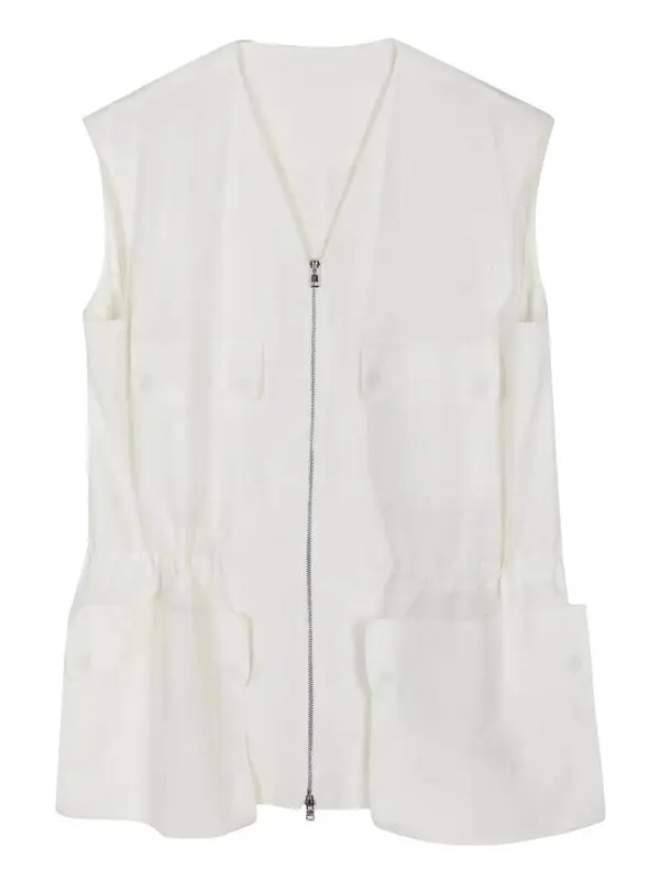 JNBY Cargo Pocket Poplin Vest - Neutrals