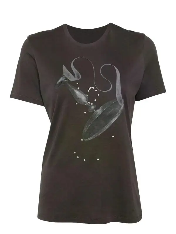 JNBY Graphic Print T-shirt - Brown