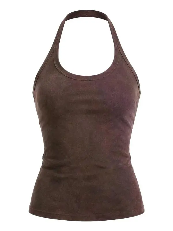 Stouls Halterneck Top - Brown