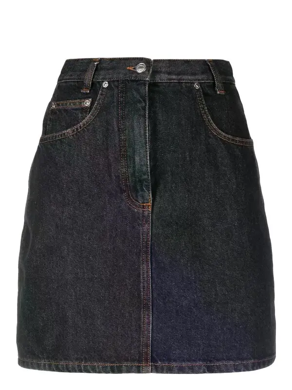 Moschino High-waisted Denim Mini Skirt - Black