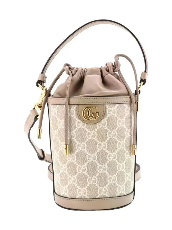 Gucci Ophidia Top Handle Gg Coated Canvas Mini Bucket Bag - Neutrals