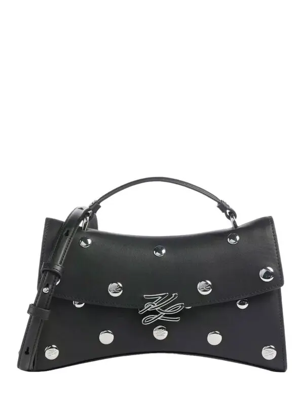 Karl Lagerfeld K/autograph Studded Leather Tote Bag - Black