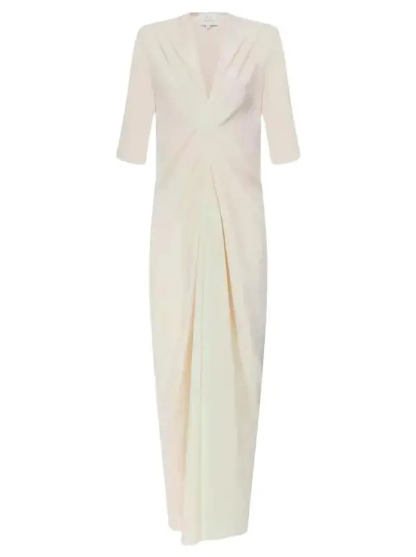Loulou De Saison Willa Gathered Maxi Dress - Neutrals