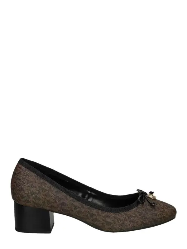 Michael Kors Logo Print Bow Detail Pumps - Brown