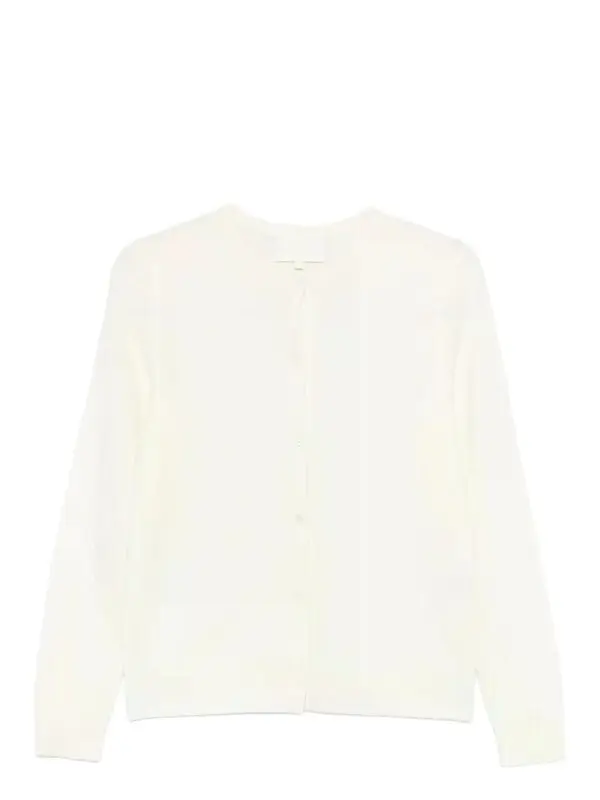 Eric Bompard Cashmere Crew-neck Cardigan - Neutrals