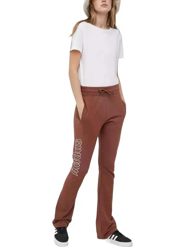 Adidas Rhinestone Logo Track Pants - Brown