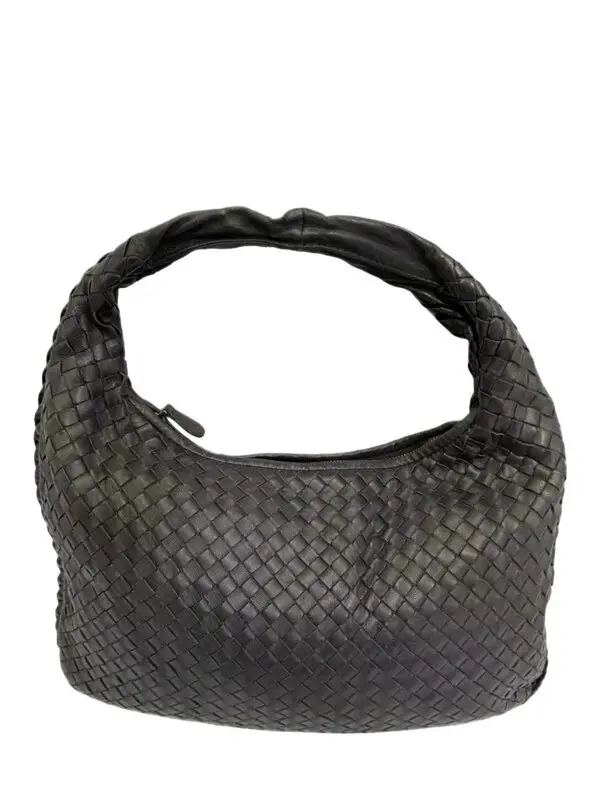 Bottega Veneta Intrecciato Veneta Shoulder Bag - Black