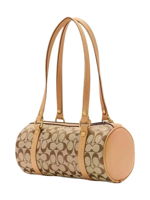 COACH Kisslock Barrel Tote Bag - Neutrals