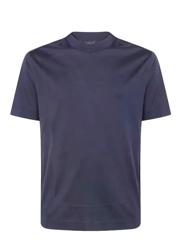Emporio Armani Logo-embroidered T-shirt - Blue
