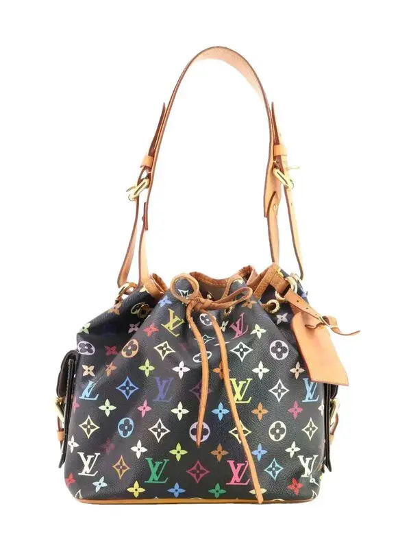 LOUIS VUITTON Petit Noe Monogram Multicolor Bucket Bag - Black