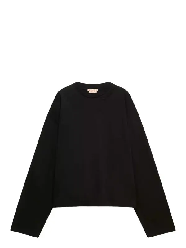 Marni Logo-patch Long-sleeve T-shirt - Black