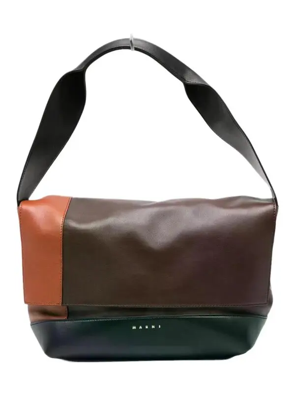 Marni Colour-blocked Shoulder Bag - Brown