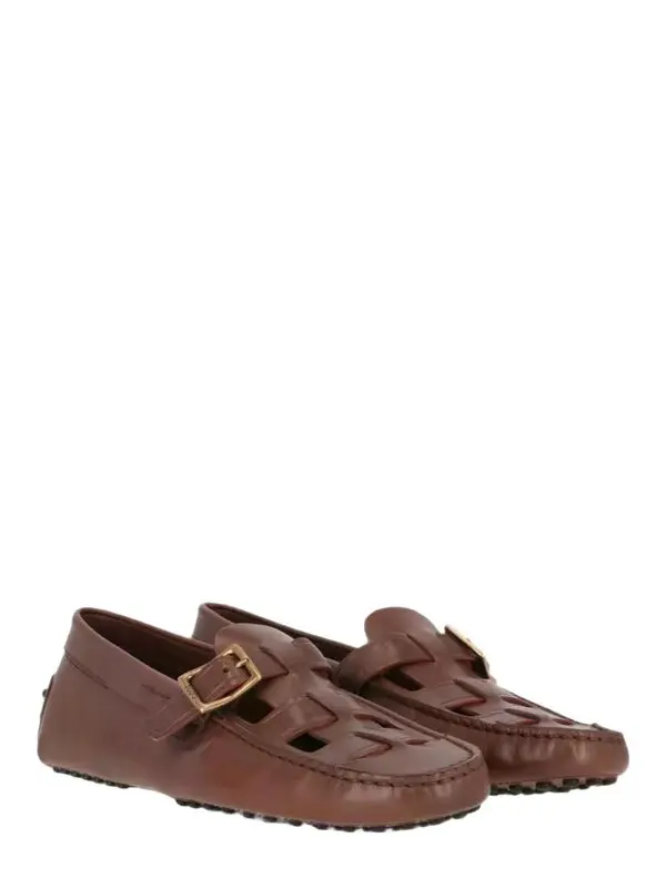 TOD'S Buckle-fastening Loafers - Brown