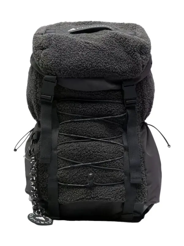 Adidas By Stella McCartney Fleece Texture Buckle-fastening Backpack - Grey
