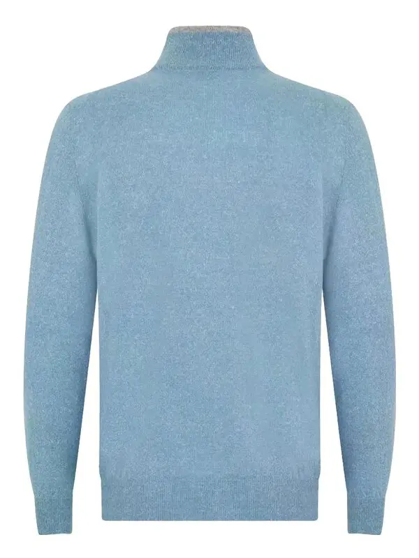 Fedeli Quarter-zip Long-sleeve Sweater - Blue