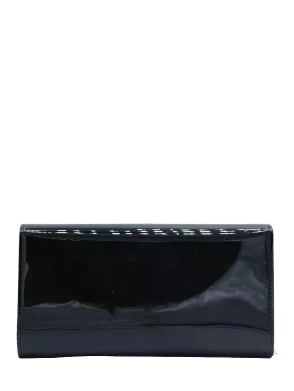 JIMMY CHOO Patent Leather Clutch With Chain Strap - Black