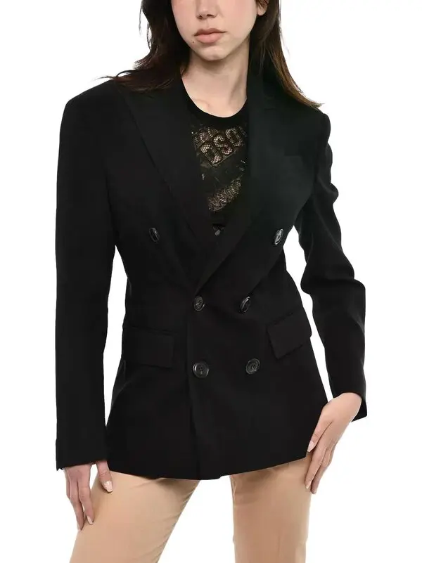 Dsquared2 Asymmetric Double-breasted Jacket - Black