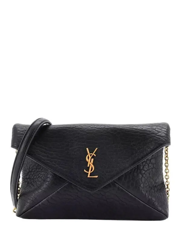 Saint Laurent Cassandra Pouch On Chain Leather Small Crossbody Bag - Black