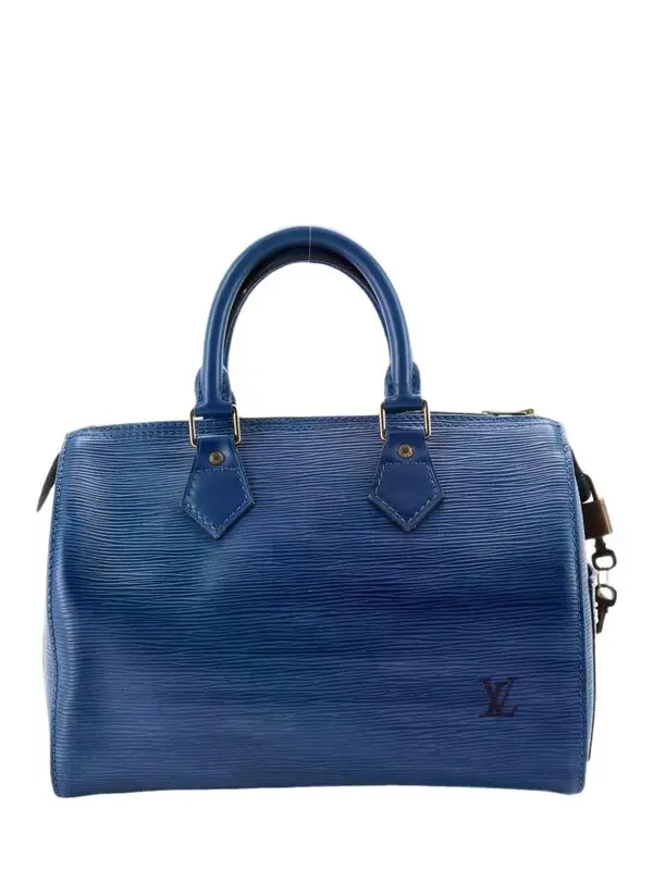 LOUIS VUITTON Speedy Handbag Epi Leather 25 Satchel - Blue