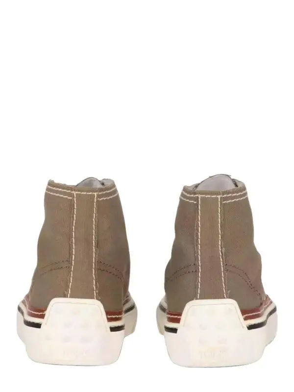TOD'S High-top Sneakers With Pebble Detail - Green