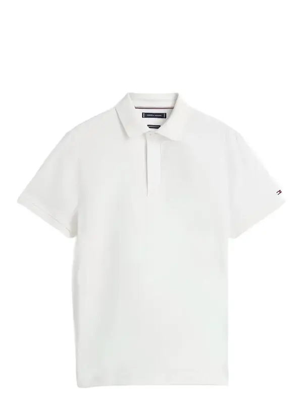 Tommy Hilfiger Hidden Placket Detail Reg Polo - White