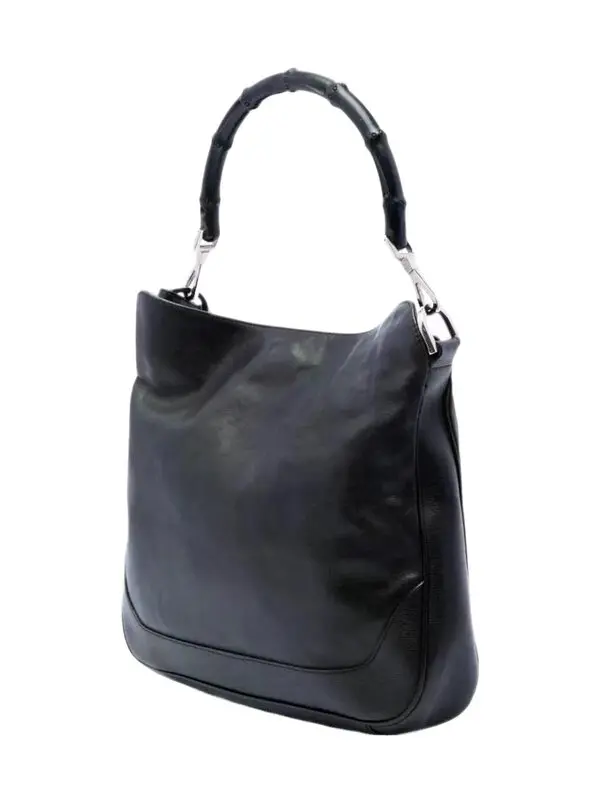Gucci Leather Bamboo Satchel - Black