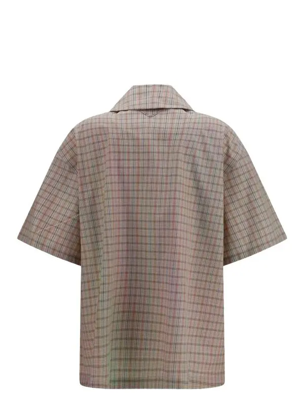 Prada Check Short-sleeved Shirt - Neutrals