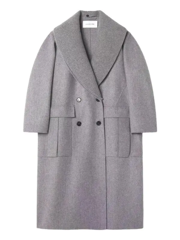 LANVIN Double-breasted Coat - Grey