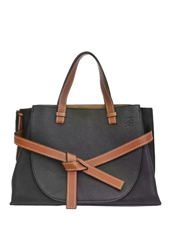 Loewe Gate Leather Tote Bag - Black