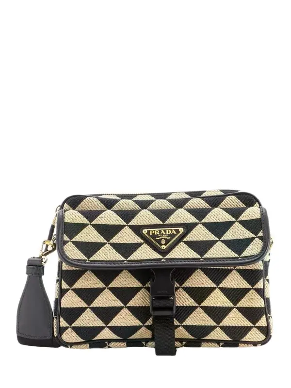 Prada Jacquard Small Crossbody Bag - Neutrals