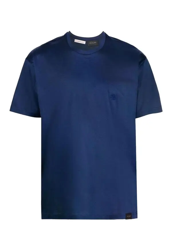 LOW BRAND X The Place Gallery Embroidered-logo T-shirt - Blue