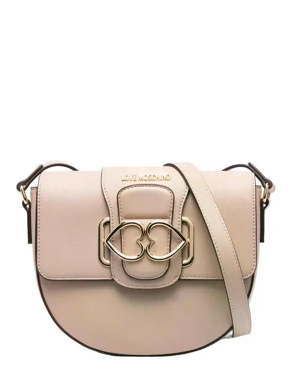 Moschino Heart-buckle Crossbody Bag - Neutrals