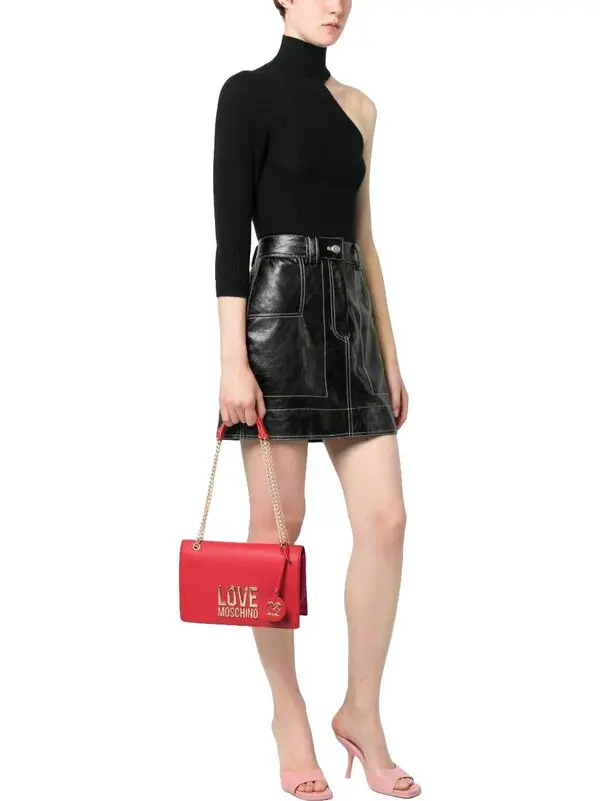 Moschino Logo-plaque Shoulder Bag - Red