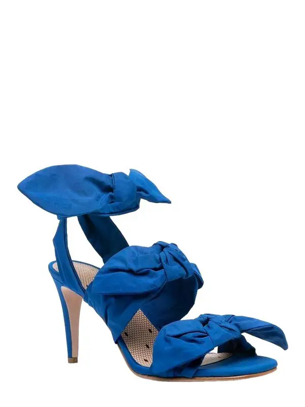 Red Valentino Knot Detail High Heel Sandals - Blue