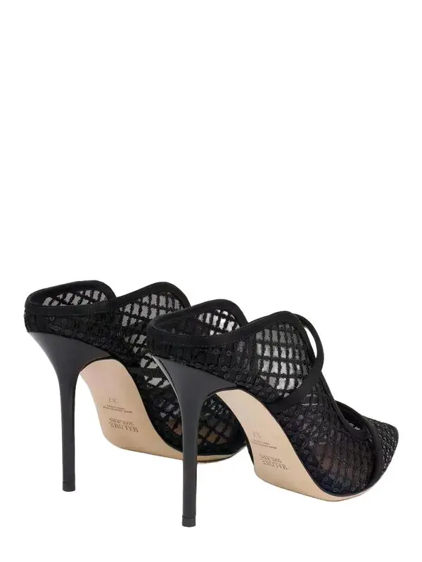 MALONE SOULIERS Maureen Sequin-embellished Mesh Mules - Black