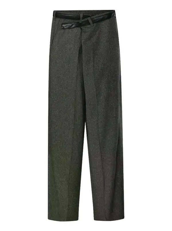 DARKPARK Belted Palazzo Pants - Green