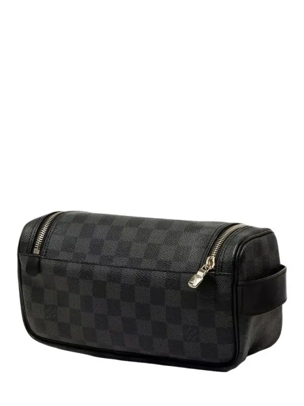 LOUIS VUITTON Damier Graphite Toiletry Pouch Clutch Bag - Black