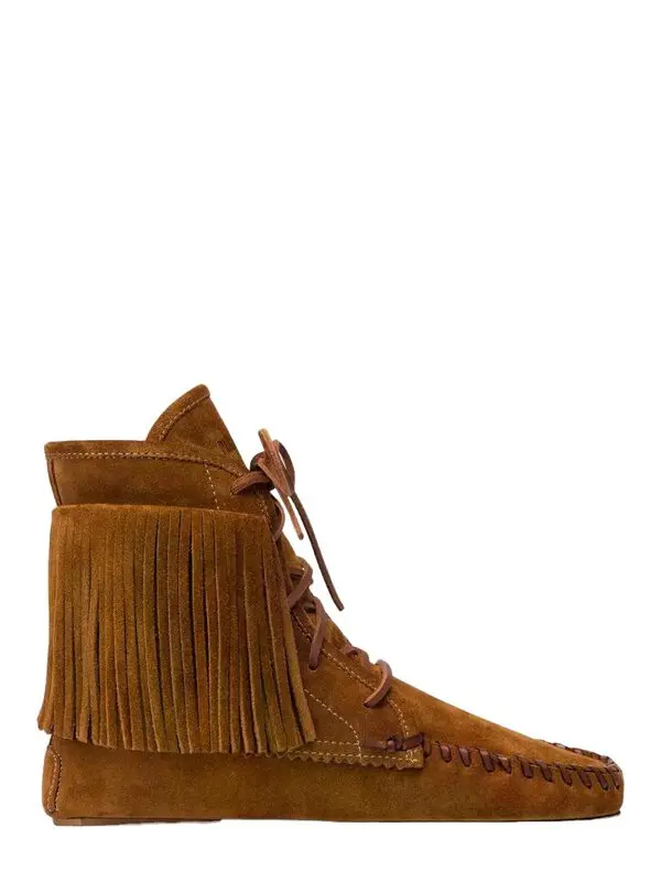 Paris Texas Indiana Fringed Ankle Boots - Brown